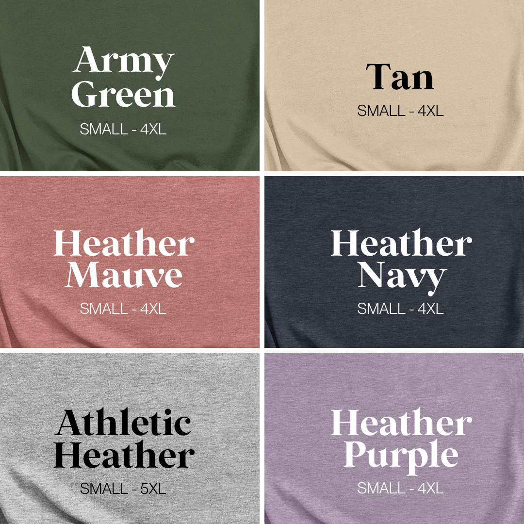 Color & Size Charts – LadyishCreative