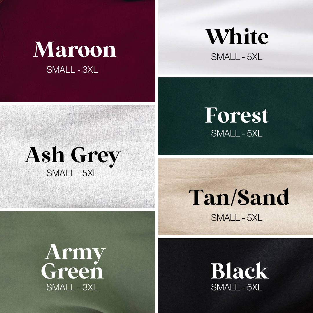 Color & Size Charts – LadyishCreative